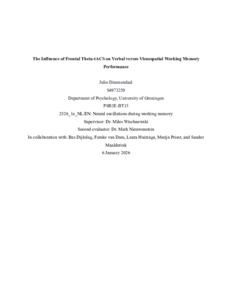 The Influence of Frontal Theta-tACS on Verbal versus Visuospatial ...